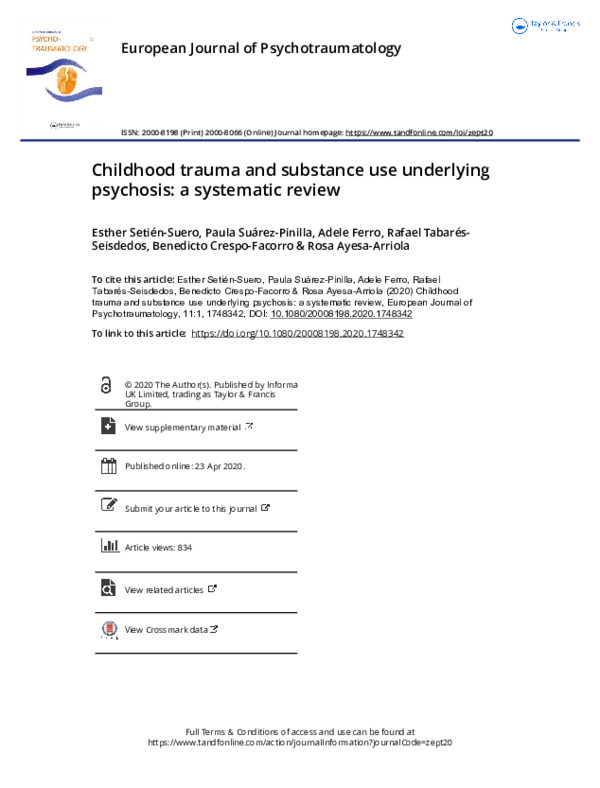 (PDF) Childhood trauma and substance use underlying psychosis: a ...