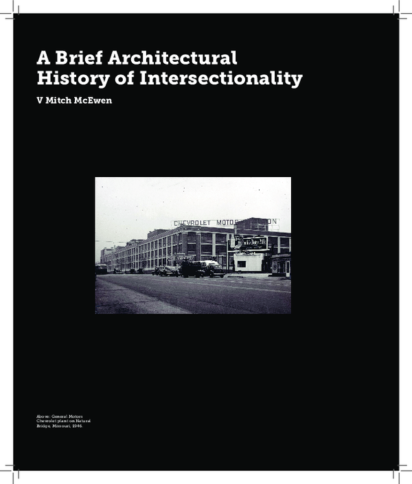 (PDF) A Brief Architectural History of Intersectionality