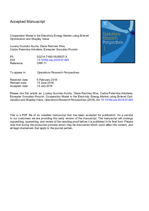 (PDF) Cooperation model in the electricity energy market using bi-level ... (PDF) Cooperation model in the electricity energy market using bi-level ...
