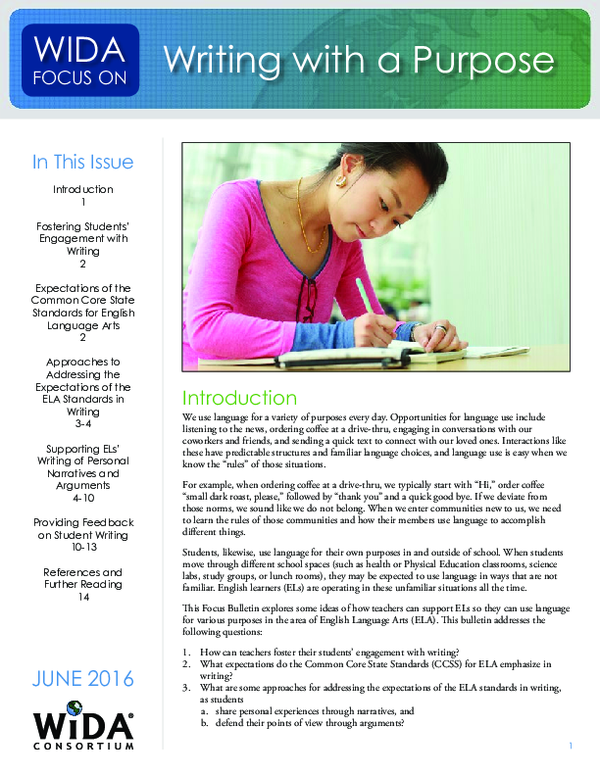 (PDF) Focus On Writing with Purpose