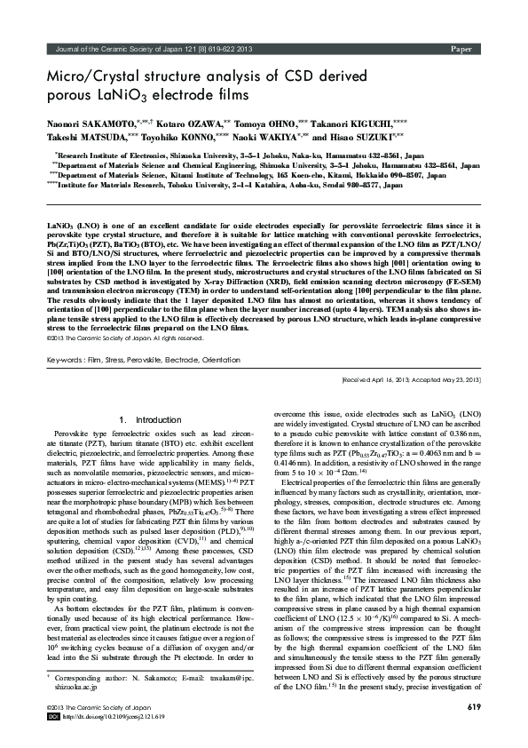 (PDF) Micro/Crystal structure analysis of CSD derived porous LaNiO3 ...