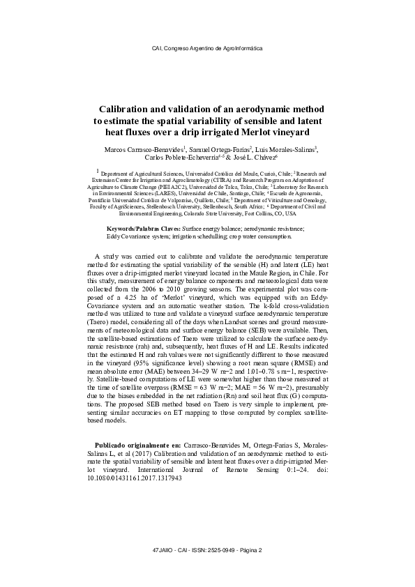 (PDF) Calibration and validation of an aerodynamic method to estimate the spatial variability of ...