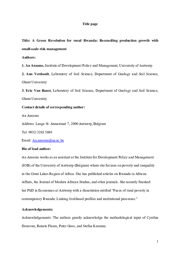 (PDF) Socio-Economic Development of Small Farmers by Providing Micro ...