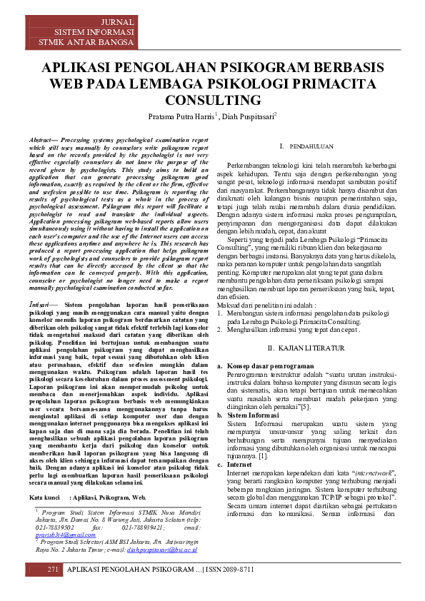 (PDF) Aplikasi Pengolahan Psikogram Berbasis Web Pada Lembaga Psikologi ...