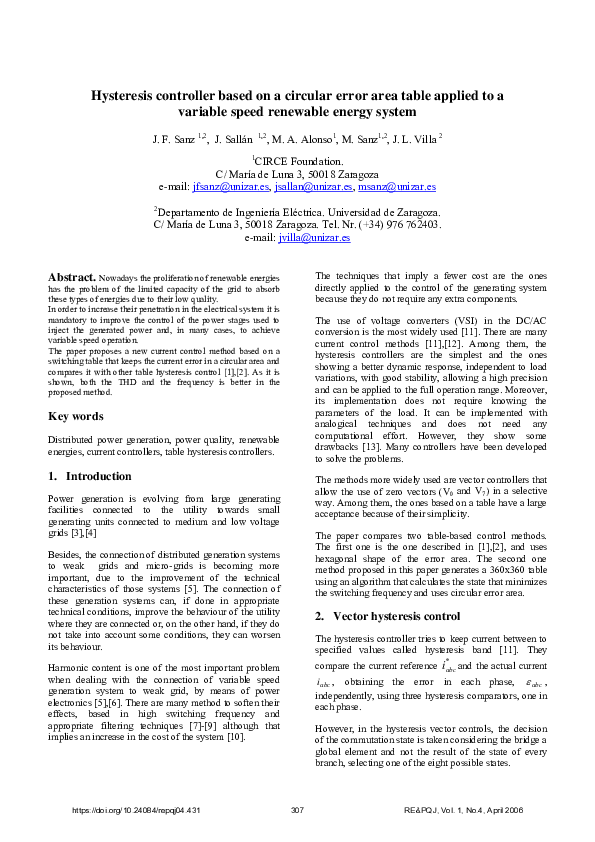 (PDF) Hysteresis controller based on a circular error area table ...