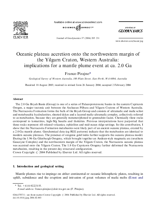 (PDF) Oceanic plateau accretion onto the northwestern margin of the ...