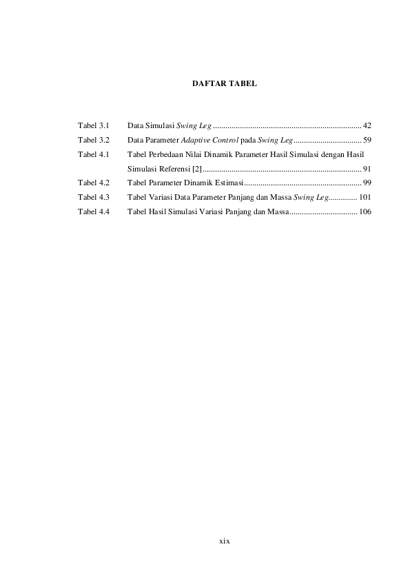 Pdf Simulasi Animasi Dan Penerapan Sistem Adaptive Control Pada Fase Swing Leg Untuk Robot
