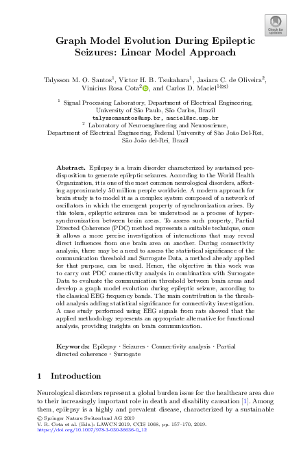 (PDF) Graph Model Evolution During Epileptic Seizures: Linear Model Approach