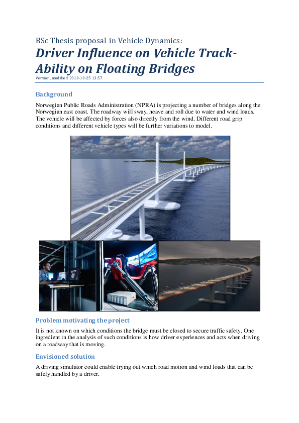 (PDF) Driver influence on vehicle track-ability on floating bridges