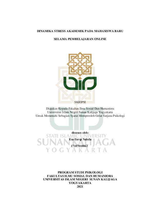 (PDF) Dinamika Stress Akademik Pada Mahasiswa Baru Selama Pembelajaran ...