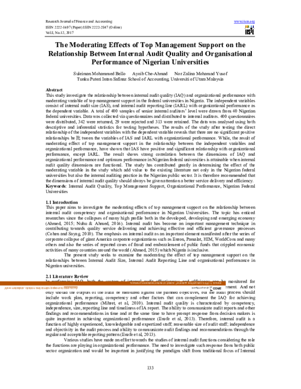 (PDF) The Moderating Effects of Top Management Support on the ...