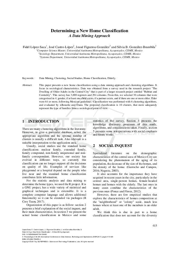 (PDF) Determining a New Home Classification - A Data Mining Approach