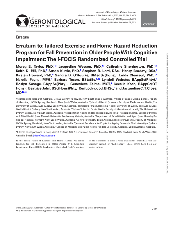 (PDF) Erratum to: Tailored Exercise and Home Hazard Reduction Program ...