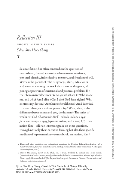 (PDF) Reflection III: Ghosts in Their Shells