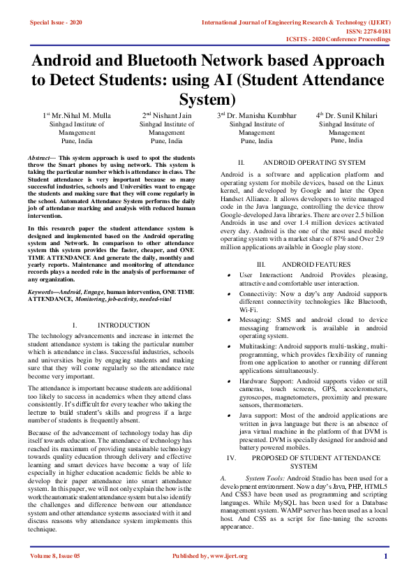 (PDF) Android and Bluetooth Network based Approach to Detect Students ...