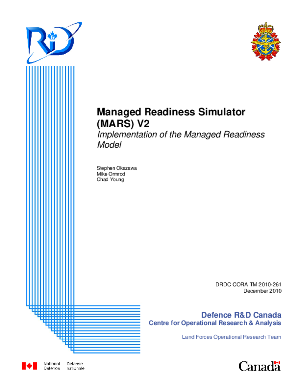 (PDF) Managed readiness simulator (MARS) V2: implementation of the ...