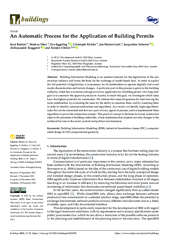 (PDF) An Automatic Process for the Application of Building Permits