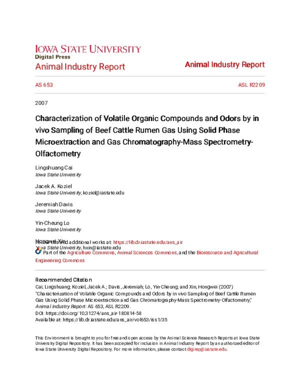 (PDF) Characterization of volatile organic compounds and odors by in ...