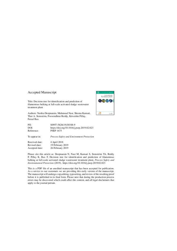 (PDF) Decision tree for identification and prediction of filamentous ...