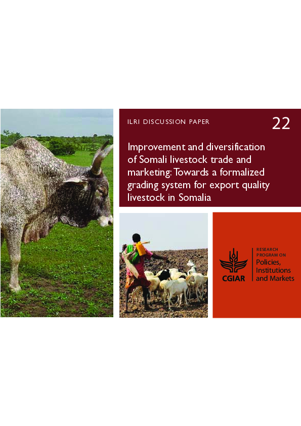 (PDF) Improvement and diversification of Somali livestock trade and ...