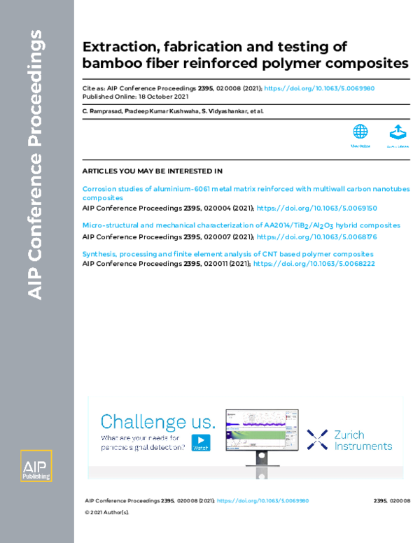 (PDF) Extraction, fabrication and testing of bamboo fiber reinforced ...