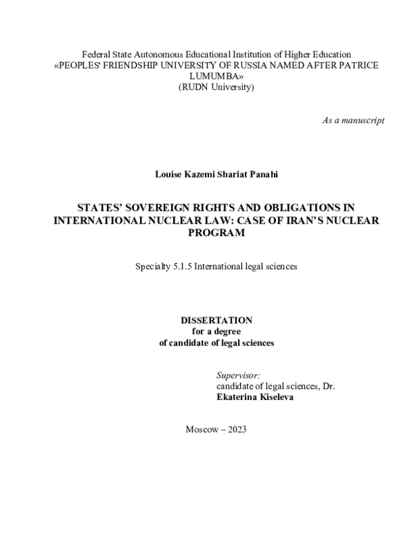 (PDF) Sovereignty and International Law- PhD Thesis