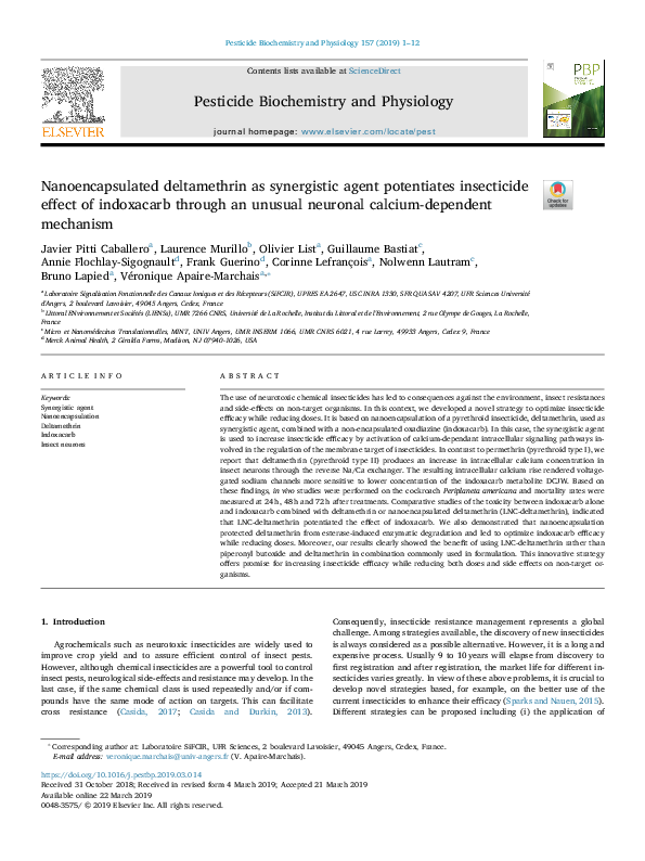 (PDF) Nanoencapsulated deltamethrin as synergistic agent potentiates ...