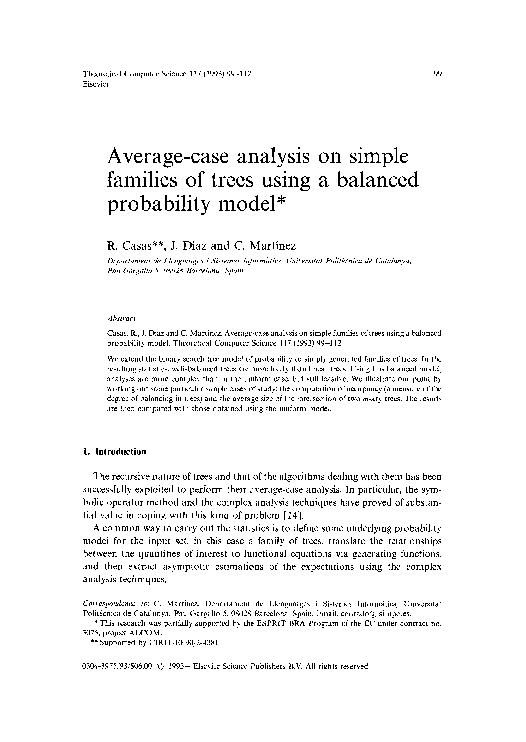 (PDF) Average-case analysis on simple families of trees using a ...