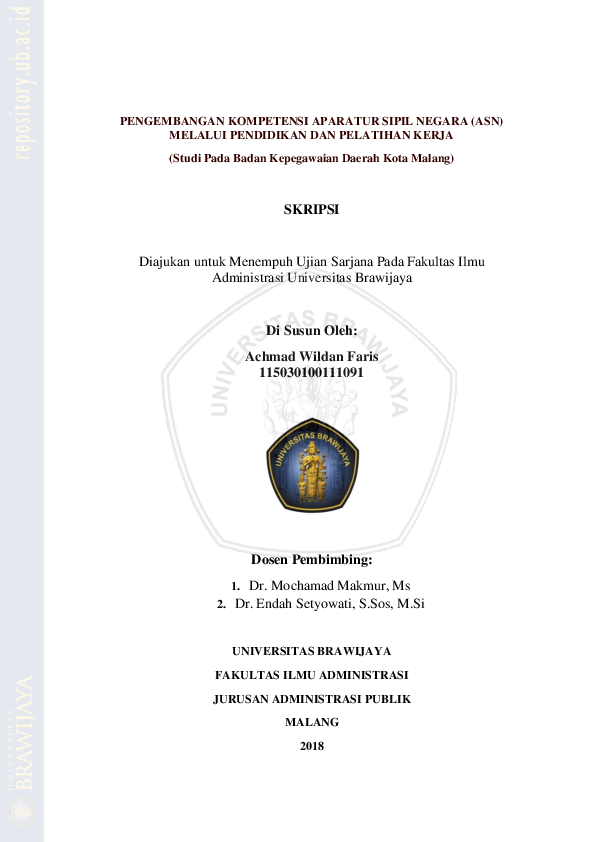(PDF) Pengembangan Kompetensi Aparatur Sipil Negara (ASN) Melalui ...