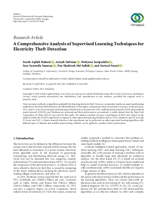 Pdf A Comprehensive Analysis Of Supervised Learning Techniques For