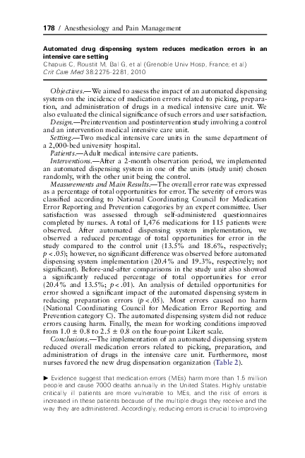 (PDF) Automated drug dispensing system reduces medication errors in an ...