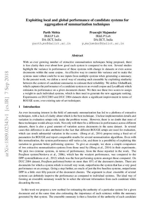 Pdf Exploiting Local And Global Performance Of Candidate Systems For Aggregation Of