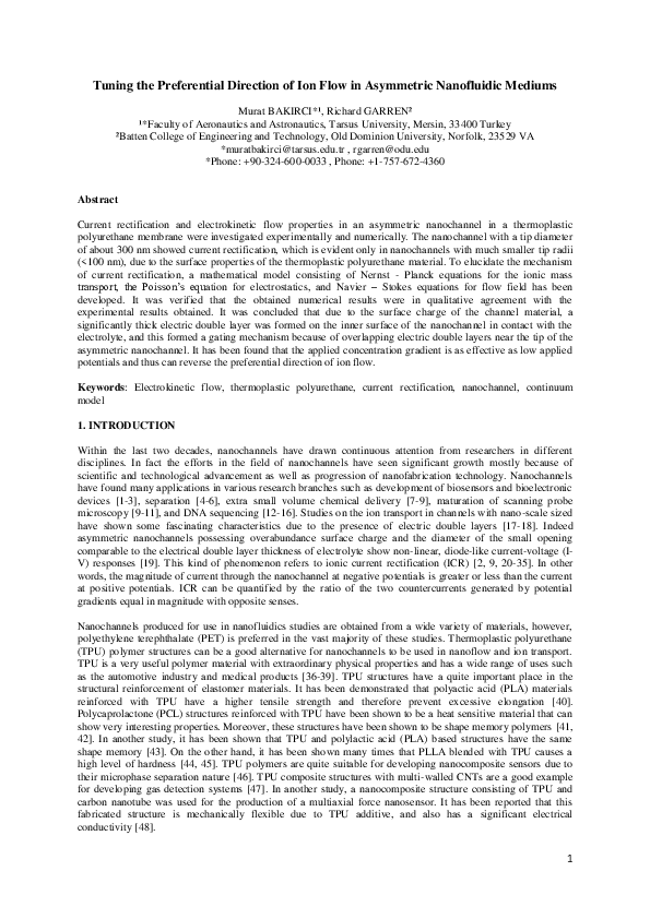(PDF) Tuning the Preferential Direction of Ion Flow in Asymmetric ...
