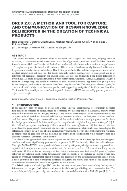 (PDF) DRed 2.0: a method and tool for capture and communication of ...