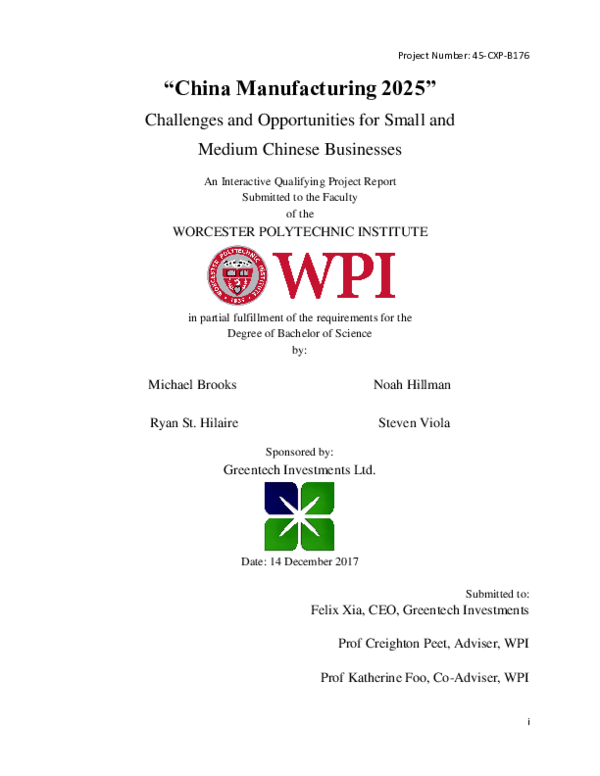 “China Manufacturing 2025” Challenges and Opportunities for Small and ...