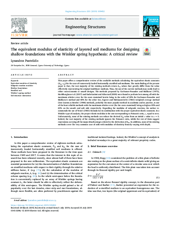 (PDF) The equivalent modulus of elasticity of layered soil mediums for ...