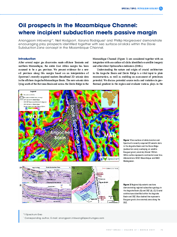 (PDF) Oil prospects in the Mozambique Channel: where incipient ...
