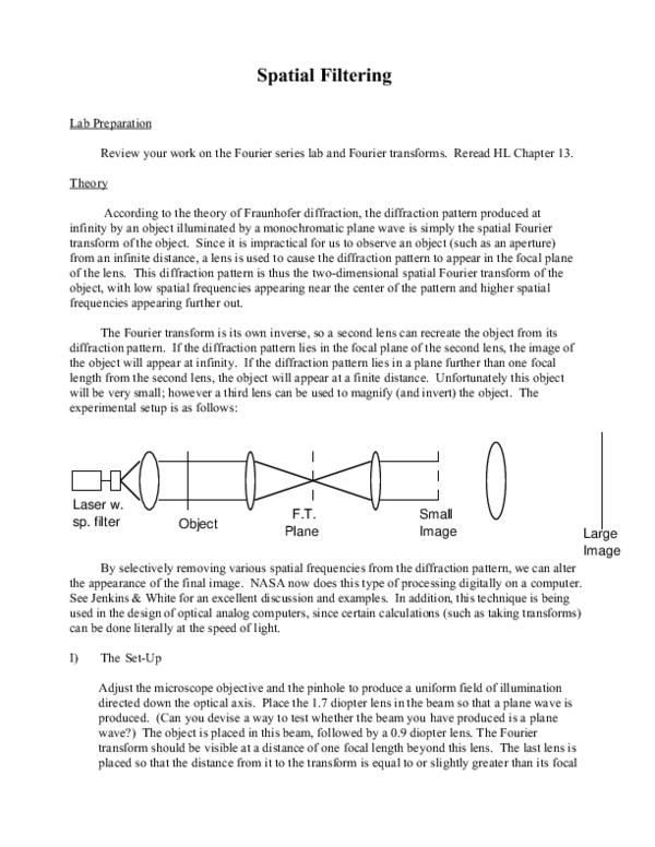 (PDF) Spatial Filtering