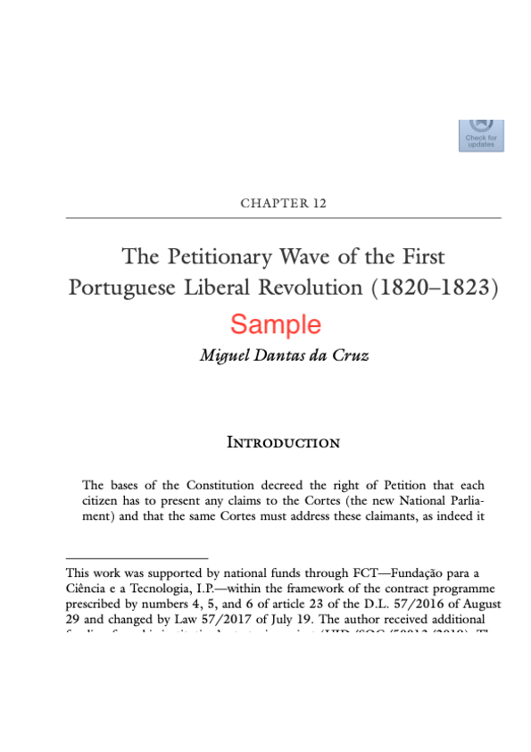(PDF) The petitionary wave of the First Portuguese Liberal Revolution ...