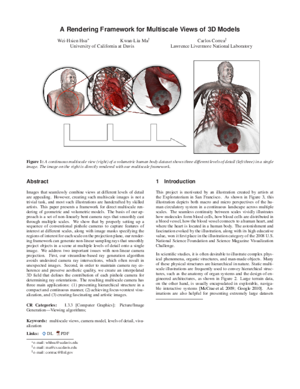 (PDF) A rendering framework for multiscale views of 3D models