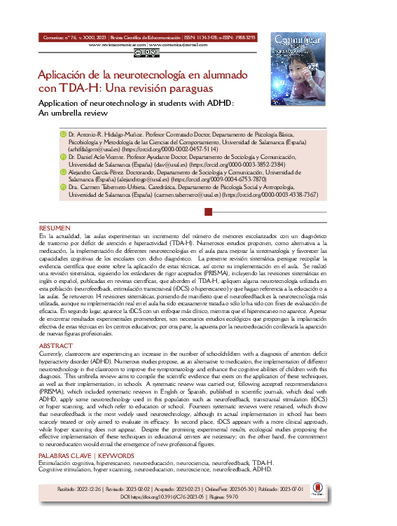 (PDF) Application of neurotechnology in students with ADHD: An umbrella ...