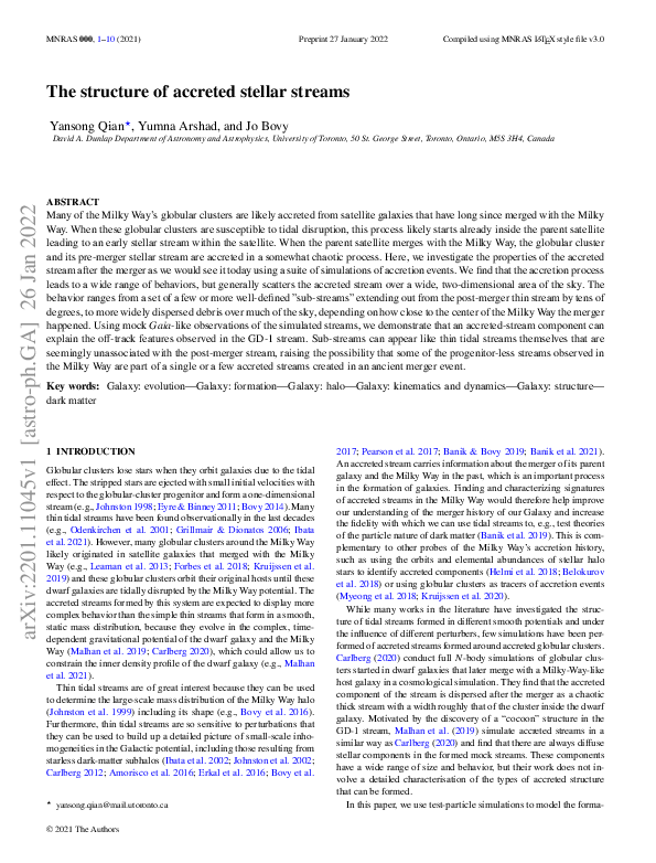 (PDF) The structure of accreted stellar streams