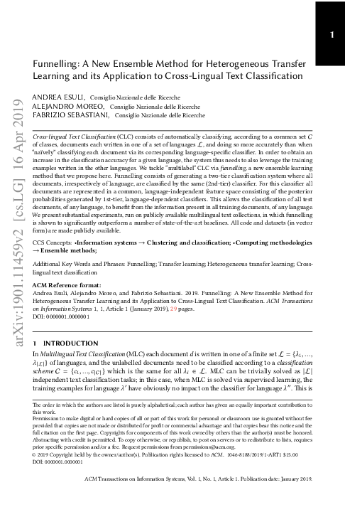 (PDF) Funnelling: A New Ensemble Method for Heterogeneous Transfer ...