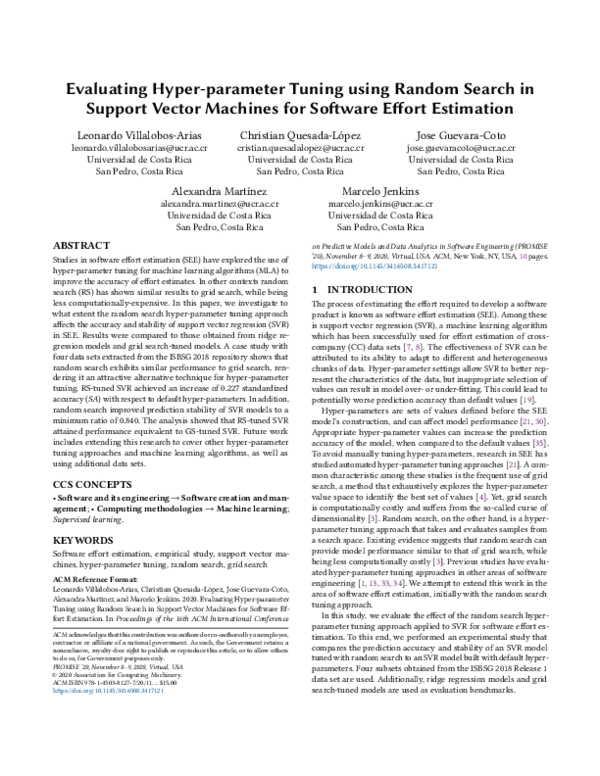 (PDF) Evaluating hyper-parameter tuning using random search in support vector machines for ...