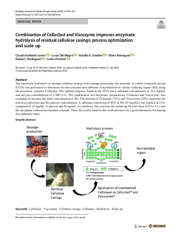 (PDF) Combination of Celluclast and Viscozyme improves enzymatic ...