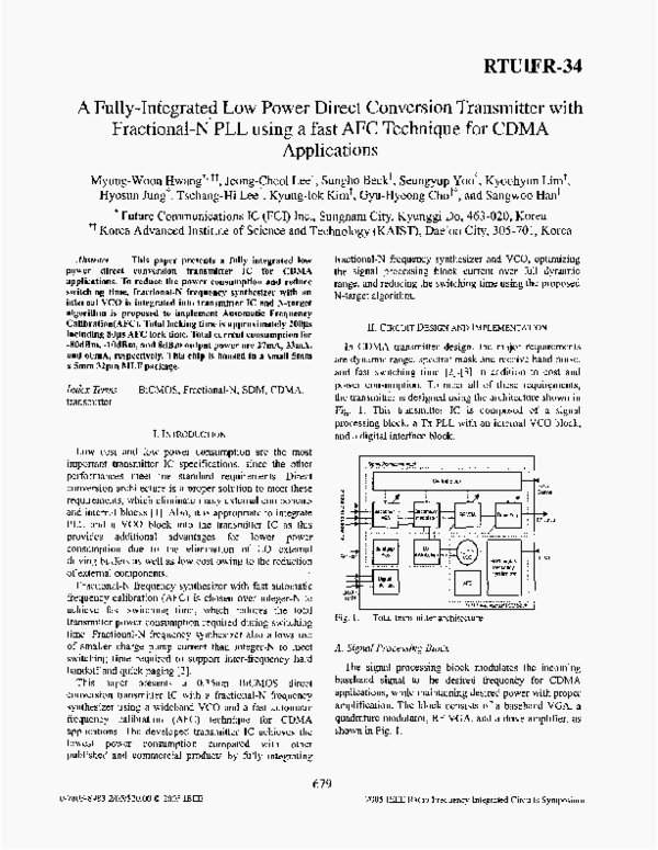 (PDF) A fully-integrated low power direct conversion transmitter with ... (PDF) A fully-integrated low power direct conversion transmitter with ...