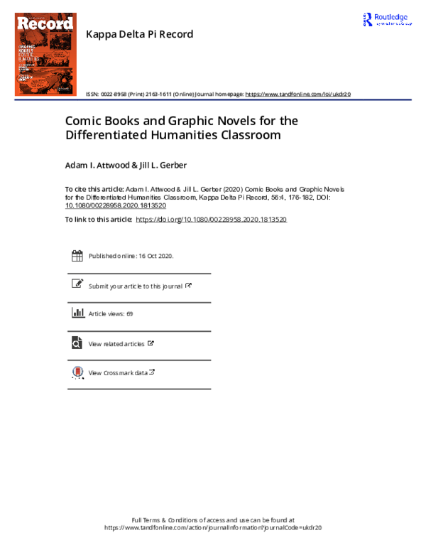 (PDF) Comic Books and Graphic Novels for the Differentiated Humanities ...