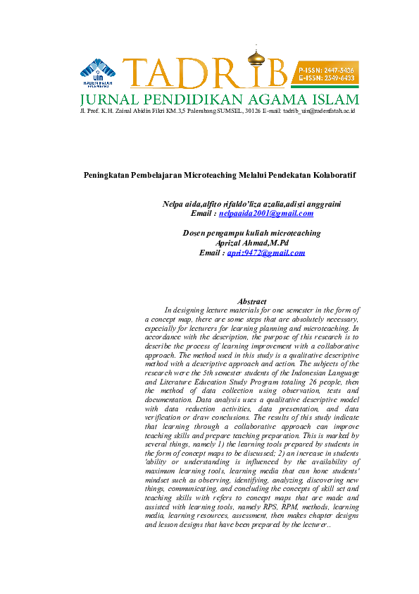 (DOC) UTS KEL 1 JURNAL MICRO TEACHING