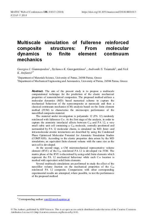 (PDF) Multiscale simulation of fullerene reinforced composite ...