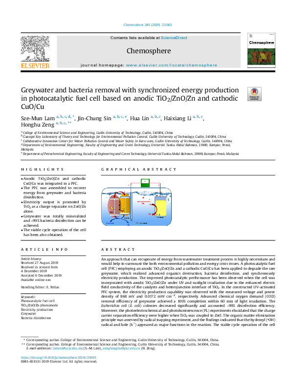 (PDF) Greywater and bacteria removal with synchronized energy ...